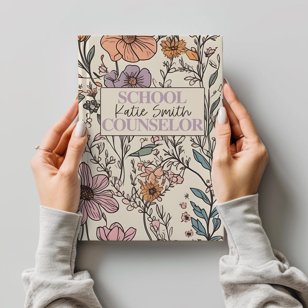 Custom School Counselor Notebook, Personalized Counselor Journal ...