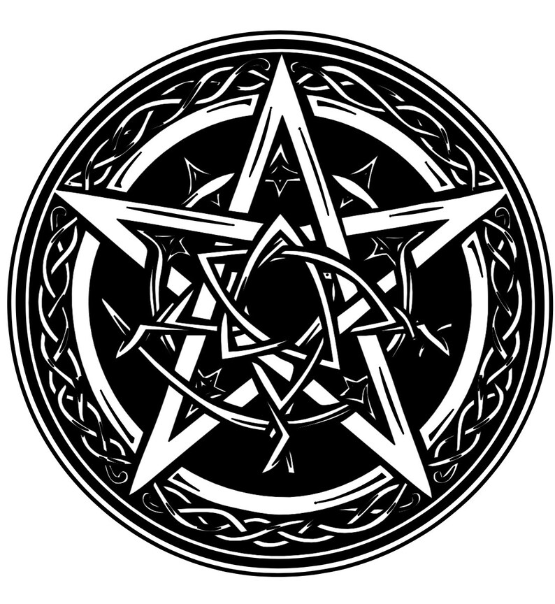 Pentacle Pentagram Wicca Pagan Witch SVG - Etsy