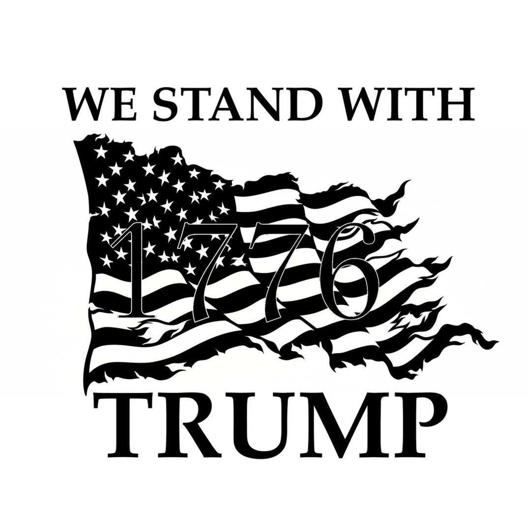 We Stand With Trump 1776 Flag SVG - Etsy