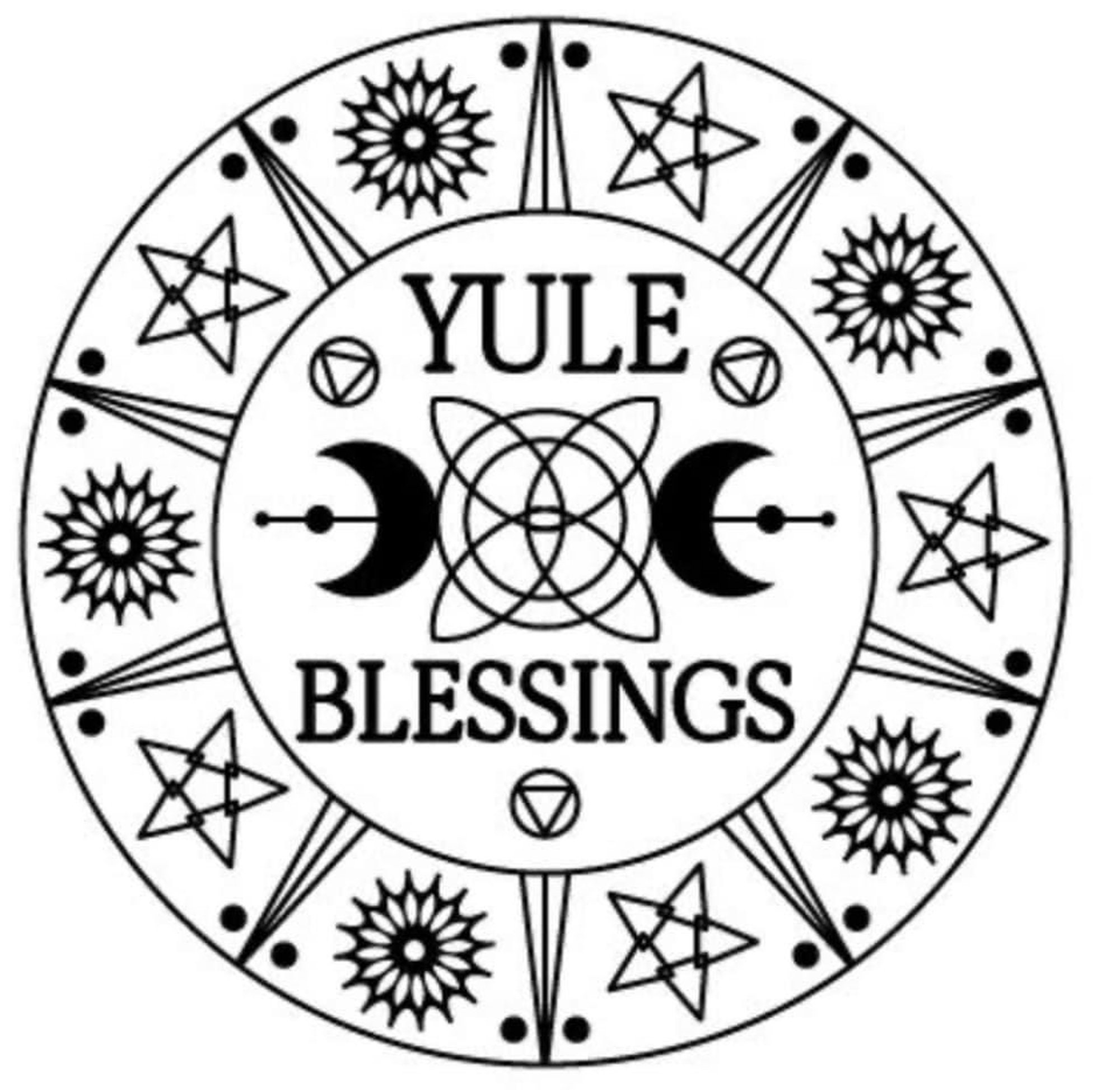 Yule Blessings SVG - Etsy