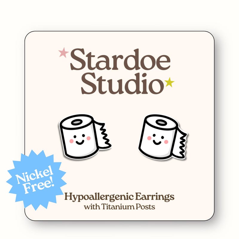Toilet Paper Earring - Etsy