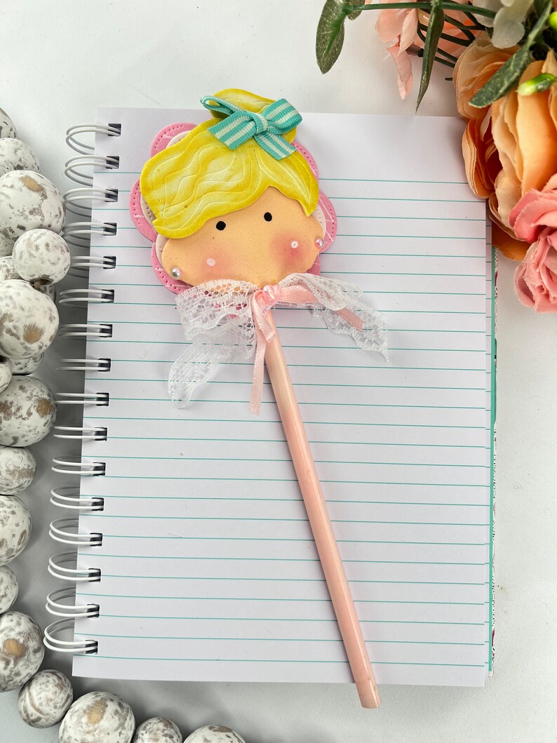Pen Toppers Girl, Ornament for Pencil and Pen Made by Hand in Adorable ...