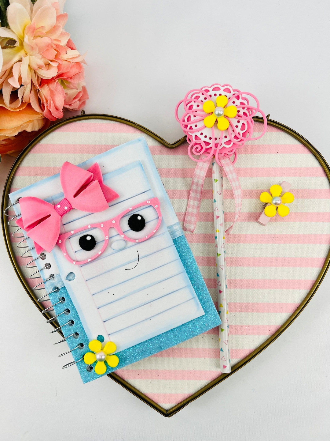 Kawaii Mini Notebook Page Set for Lovers of Cute Stationery, Handmade ...