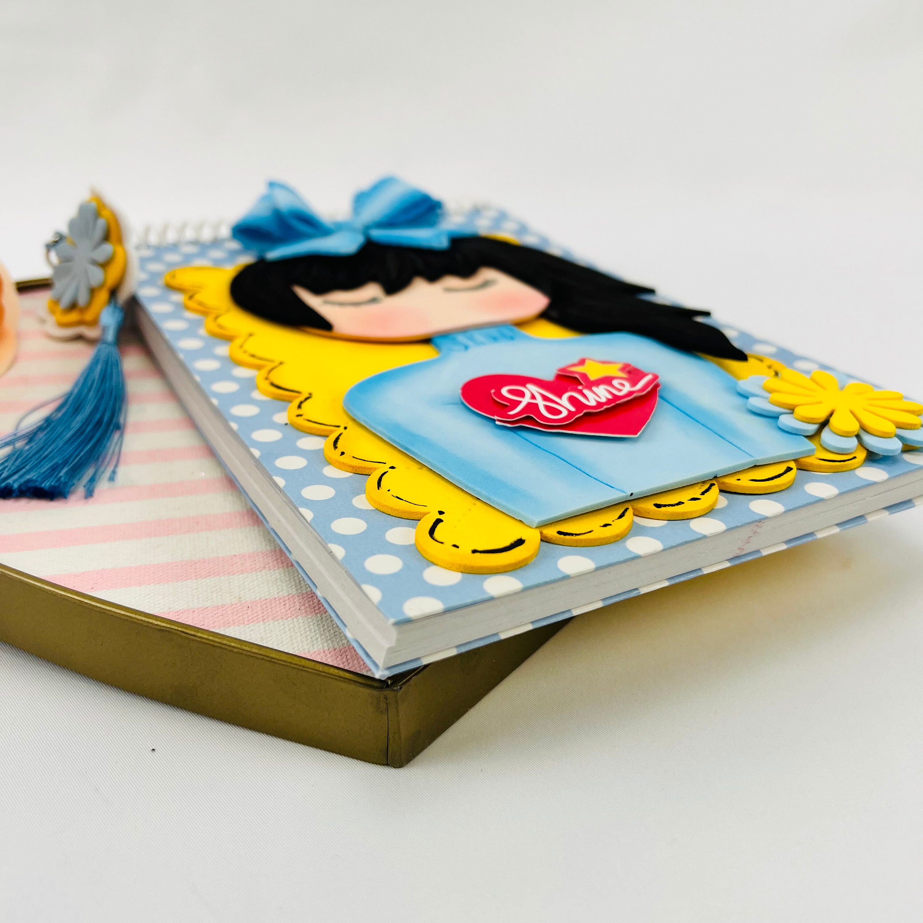 Kawaii Girl's Notepad With Keychain Handmade in Eva Foam. Original ...