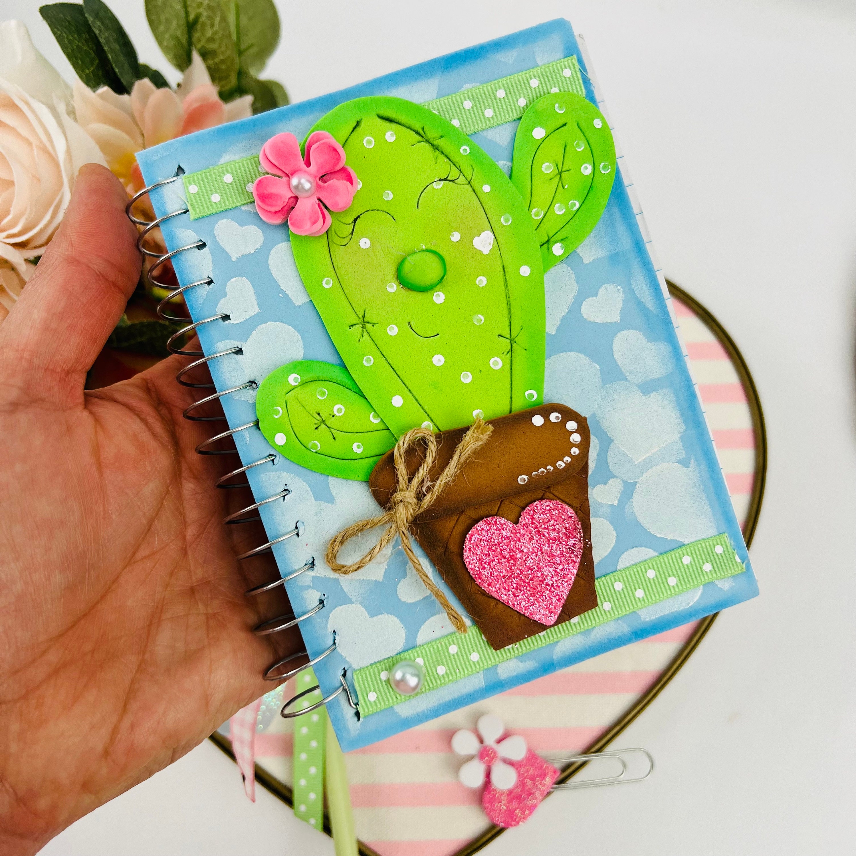 Kawaii Cactus Notebook Set Handmade in Eva Foam. Cute Stationery - Etsy
