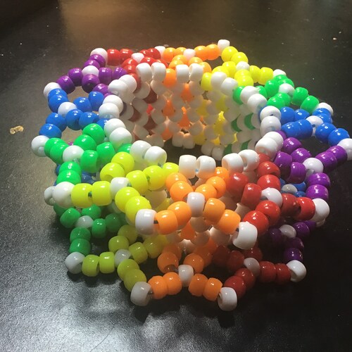 Rainbow Arrows Kandi Cuff - Etsy