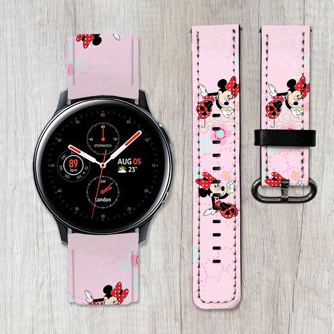 Minnie Mouse Band Galaxy Watch 3 4 5 6 7 Pro Band Disney Active 2 40 42 ...