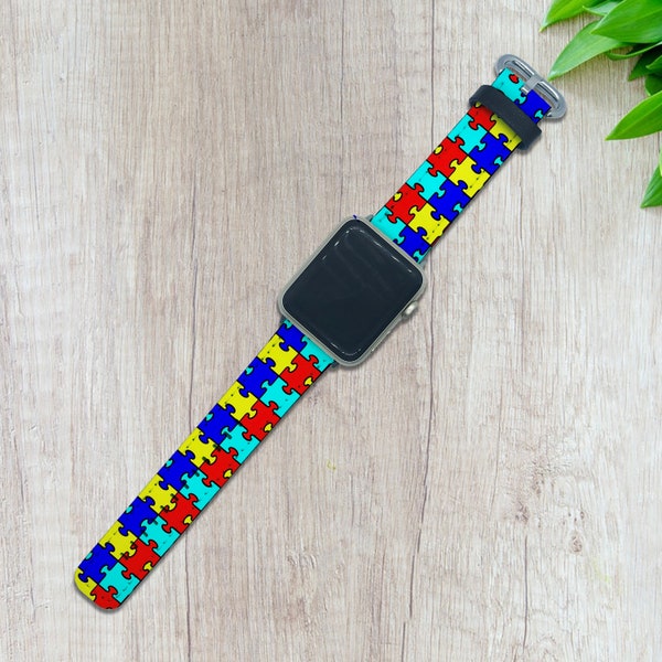 Leather Autism Watch Band - Etsy