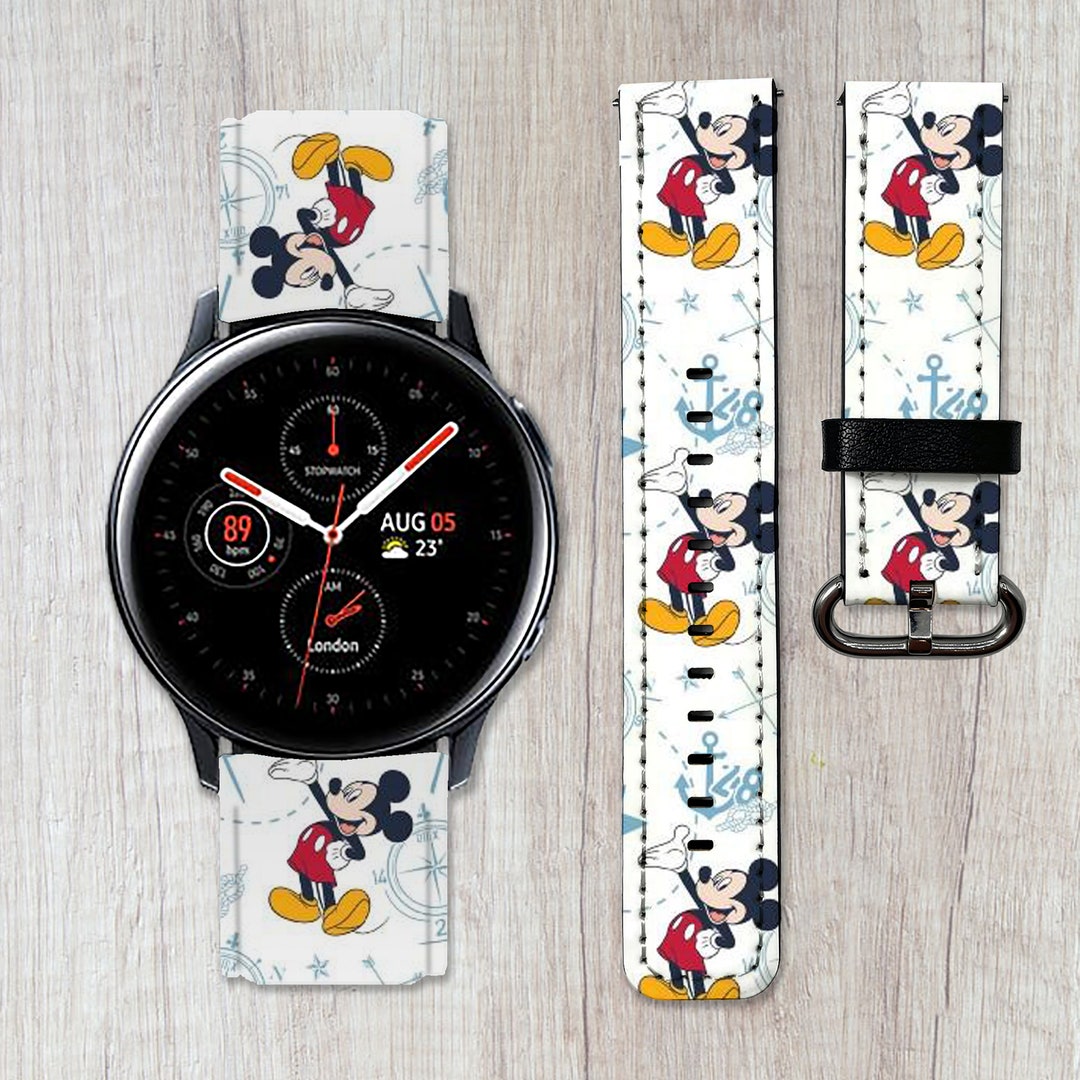 Disney Strap Galaxy Watch 3 4 5 6 7 Pro Mickey Mouse Active 2 40 42 44 ...