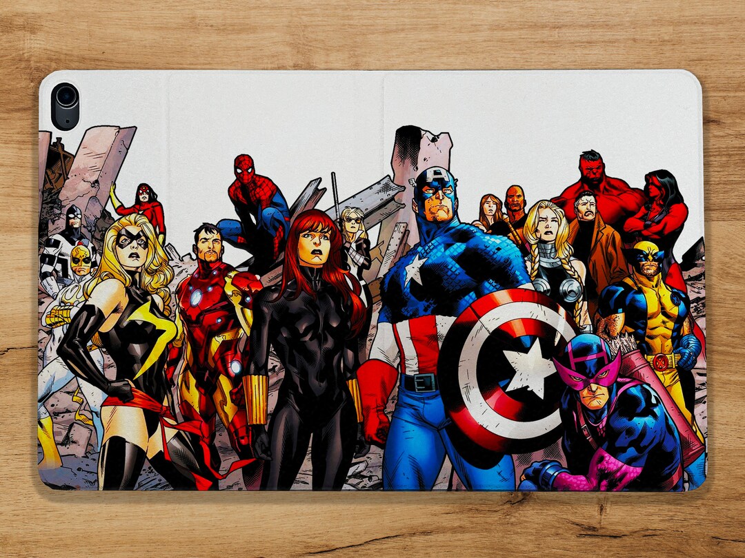 Marvel 2024 iPad 11 Air M2 Avengers iPad 13 Pro M4 Pencil Holder Comics ...