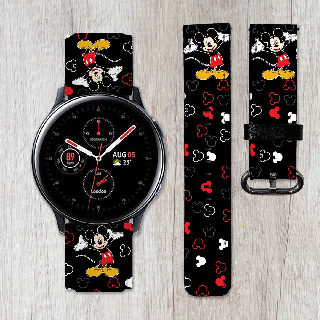 Mickey Mouse Galaxy Watch 3 4 5 6 7 Pro Band Active 2 40 42 44 45 46mm ...