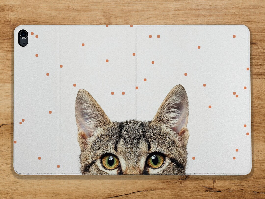 Cute Cat Case With Pencil Holder for iPad 9.7 Case Funny Animal iPad 10 ...