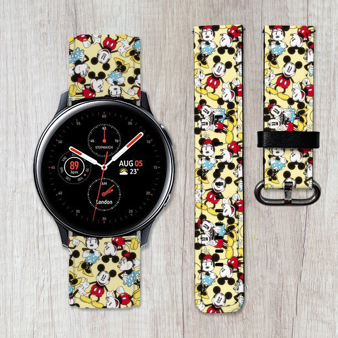 Mickey Mouse Galaxy Watch 3 4 5 Pro Band Minnie Active 2 40 42 - Etsy