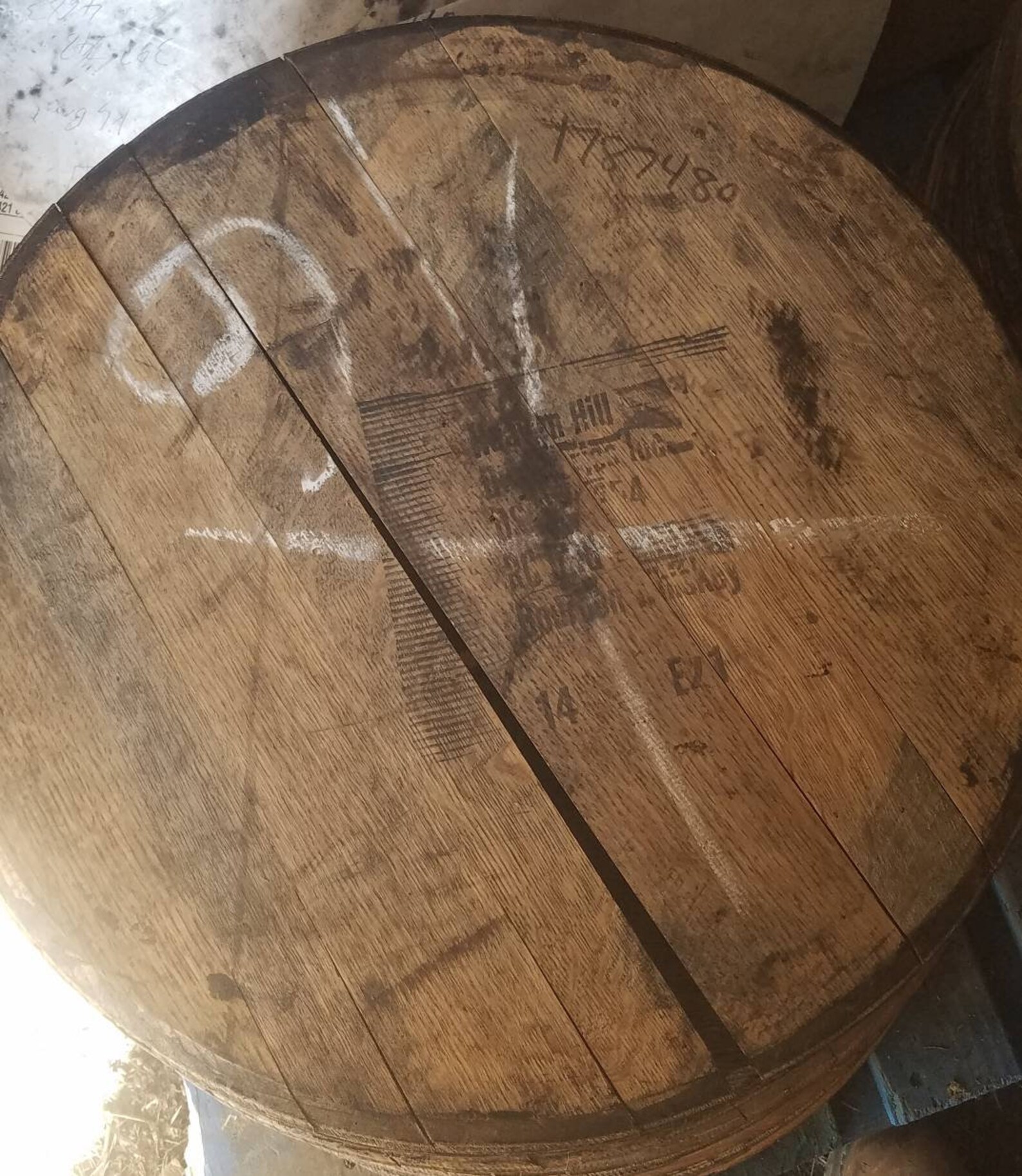 Authentic Bourbon Barrel Head. Whiskey Barrel Lid Top Barrel | Etsy