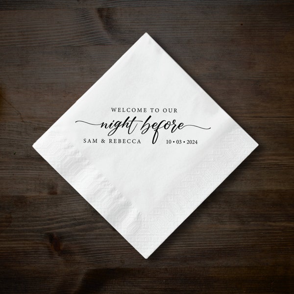 Welcome Dinner Cocktail Napkins - Etsy