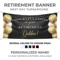 Retirement Banner - Etsy