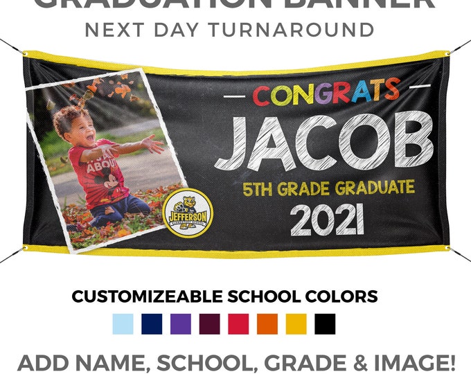 1st Grade Graduation Door Banner, 1st Grade Graduation Party Banner ...
