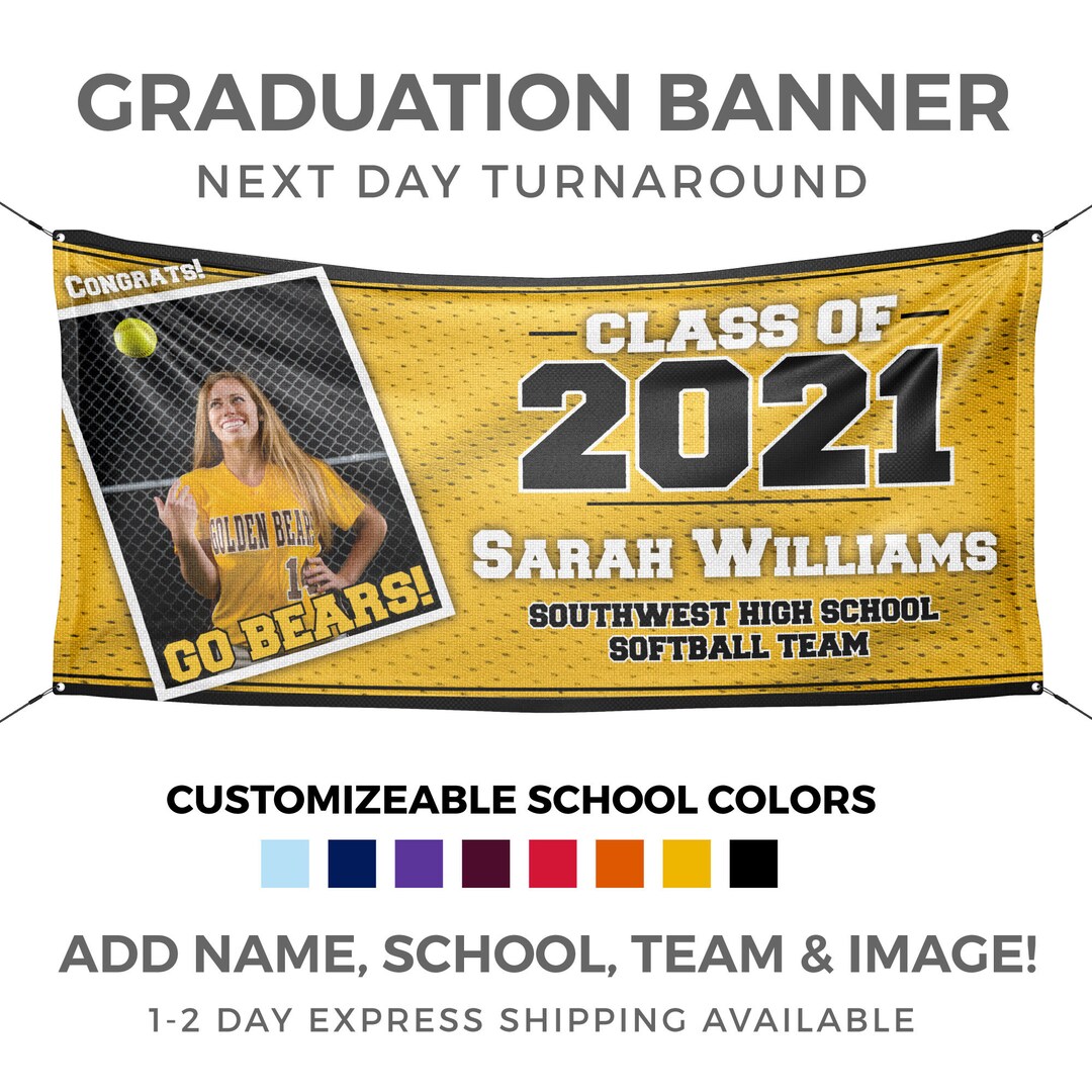 Jersey, Graduation Banner, High School Graduation Gift, Graduation ...