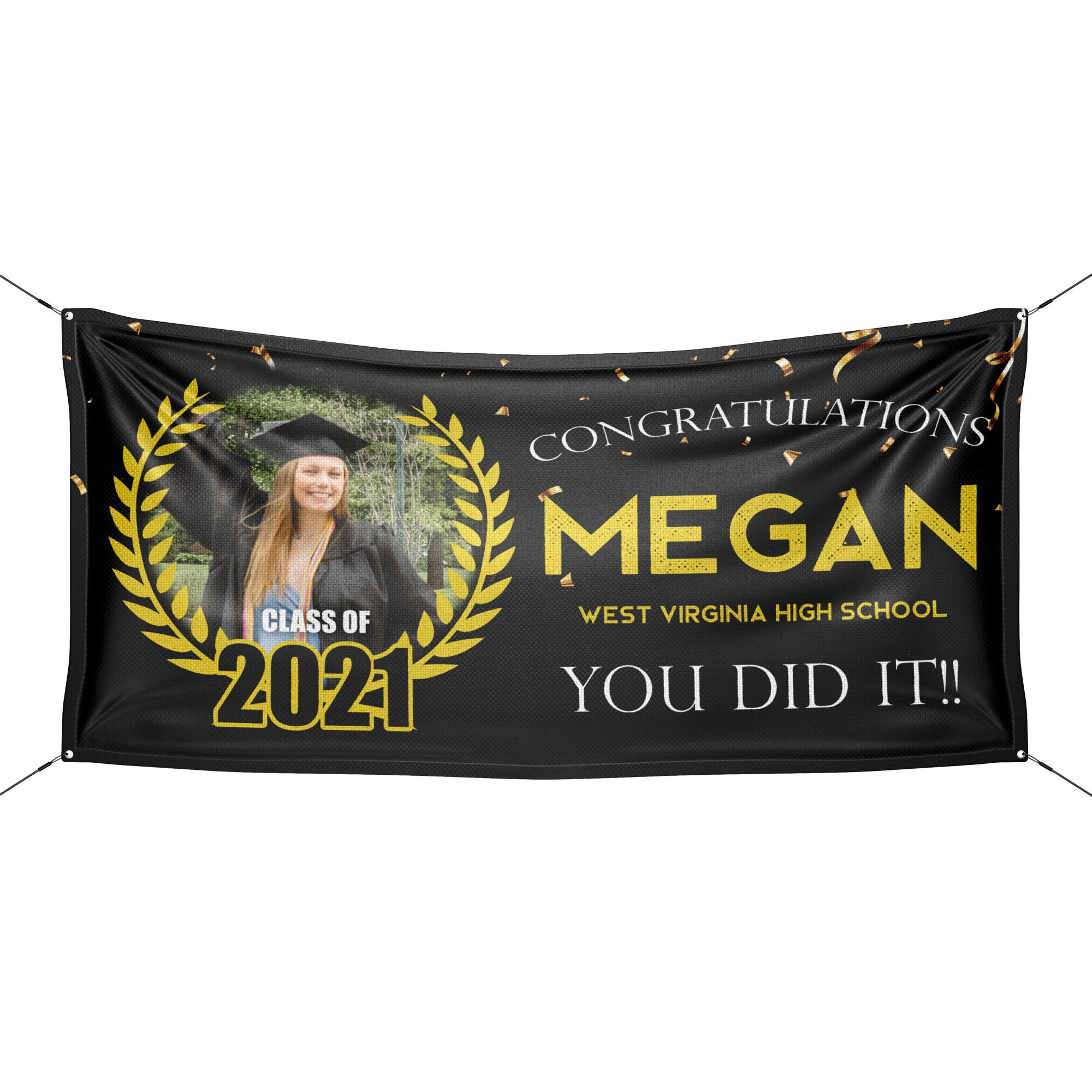 Graduation Banner Personalized Graduation Gift Custom Banner - Etsy