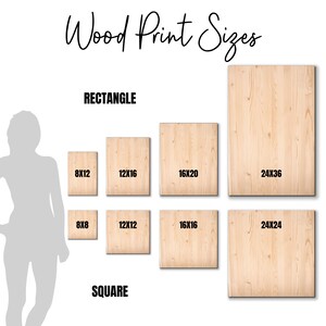 Engraved Photo on Wood With Watercolor Style Custom Wall Art ...