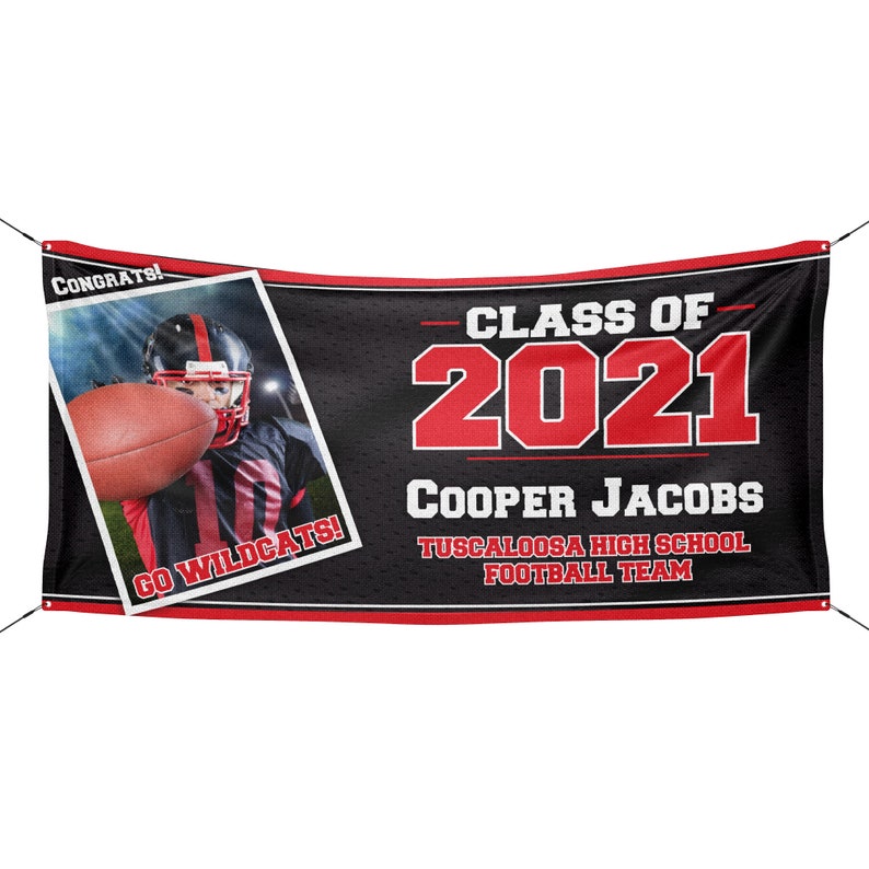 Jersey Graduation Banner High School Graduation Gift - Etsy