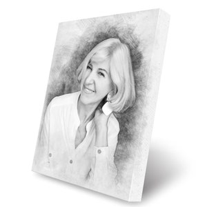 Christmas Gift, Pencil Sketch From Photo, Unique Wedding Gift, Picture ...