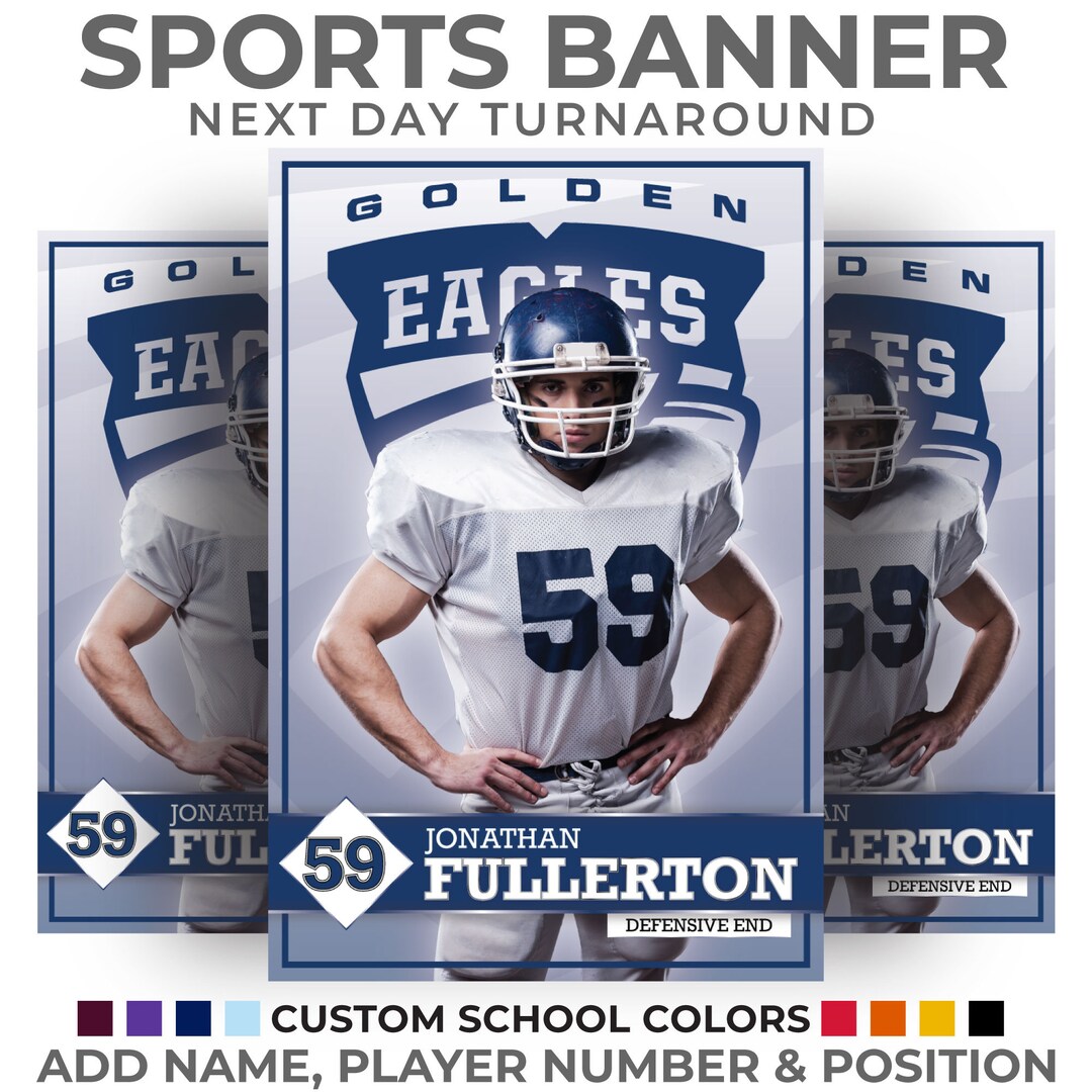 Custom Sports Banner, High School Sports, College Sports, Youth Sports ...