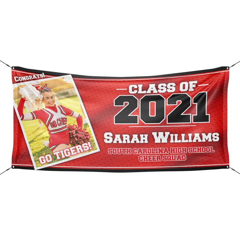 Jersey Graduation Banner High School Graduation Gift - Etsy