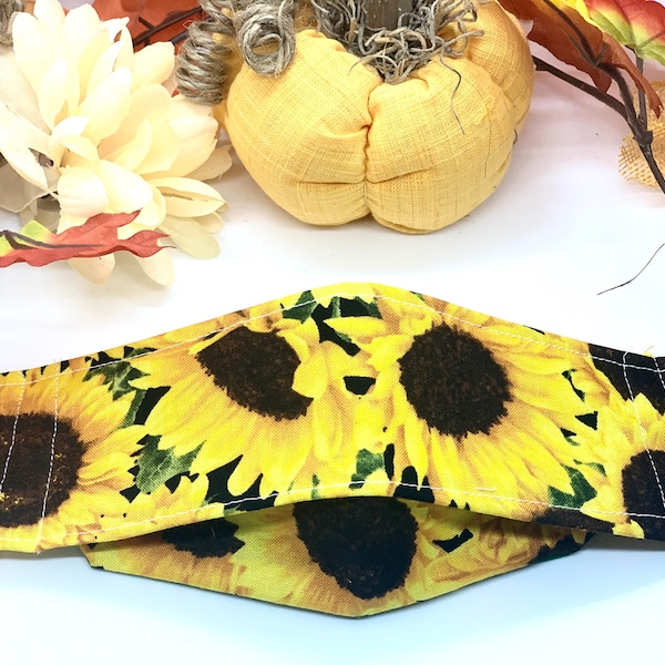 Sunflower Face Mask - Etsy