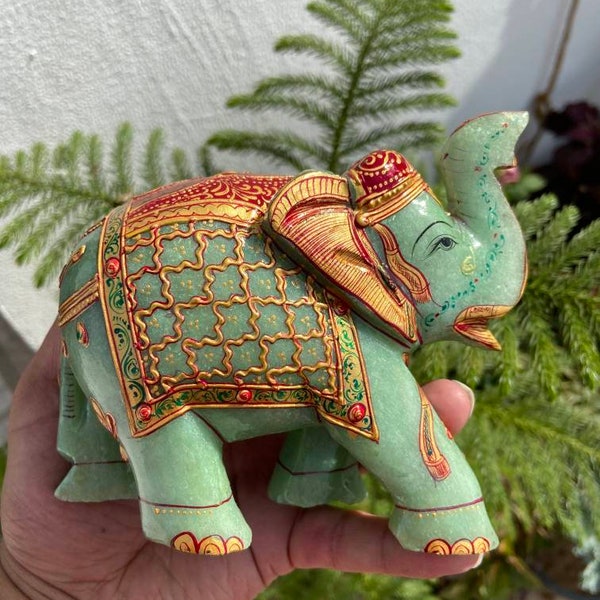 Jade Elephant Figurine - Etsy