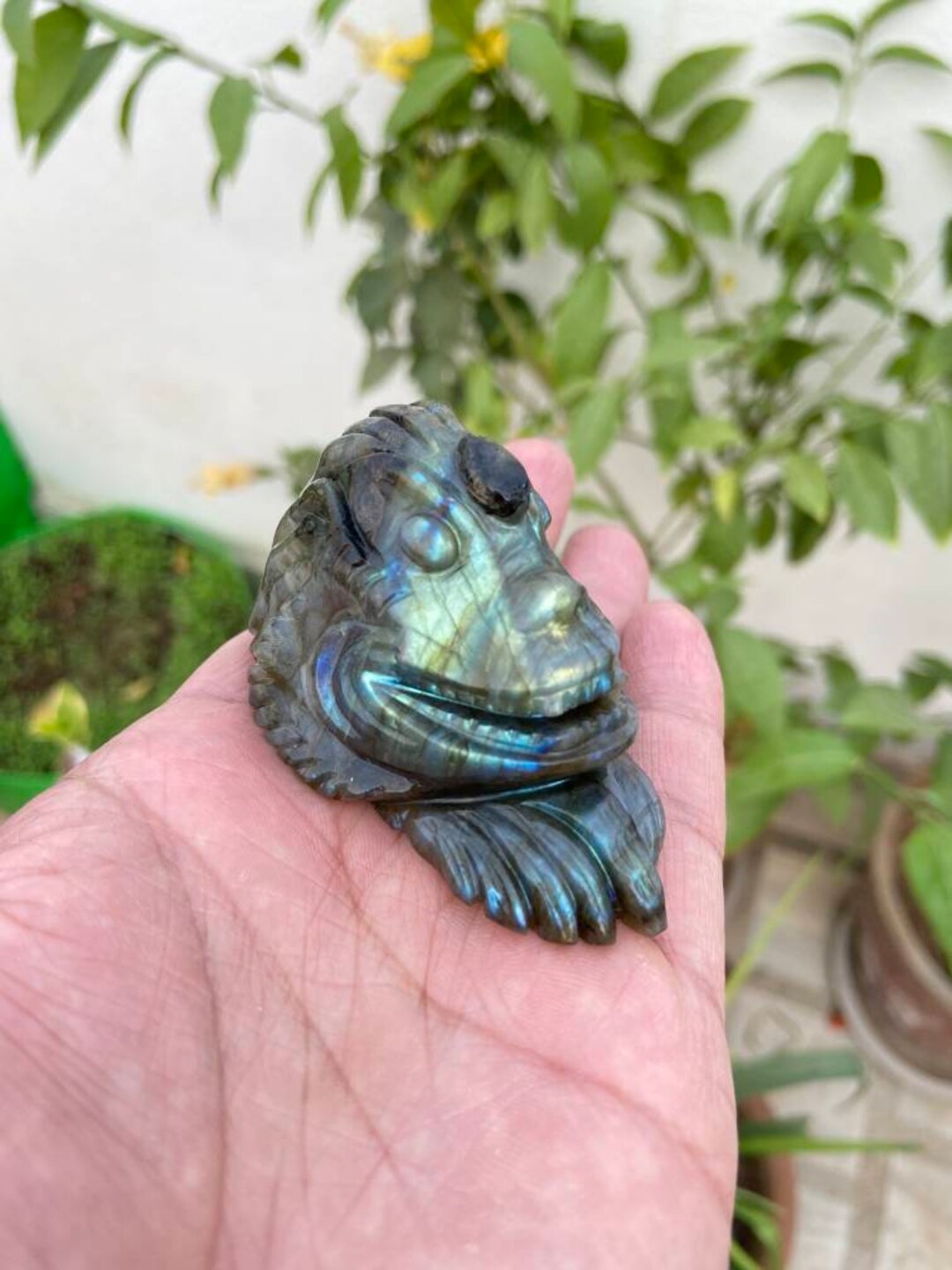 Hand Carved Labradorite Dragon – Gemstone Home Decor - Etsy