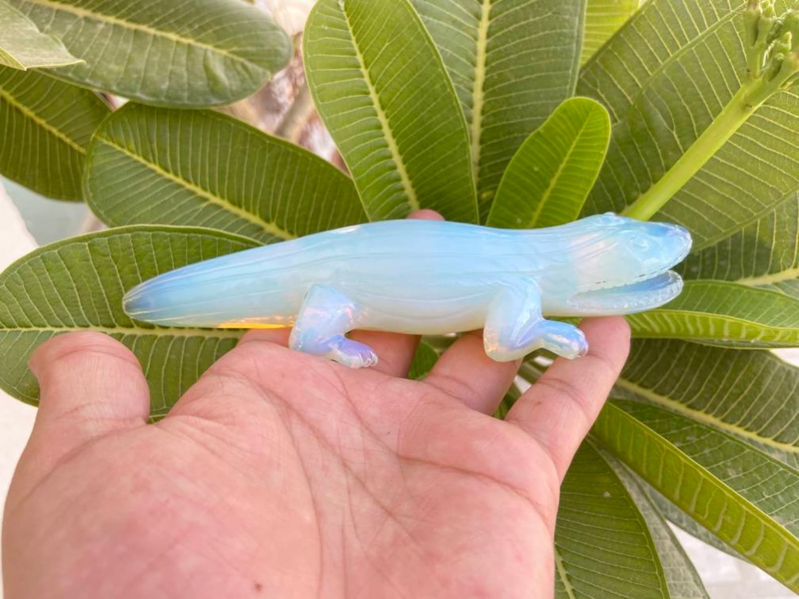 Opal Crocodile- Gemstone Animals- Carved Animals Crystal - Etsy