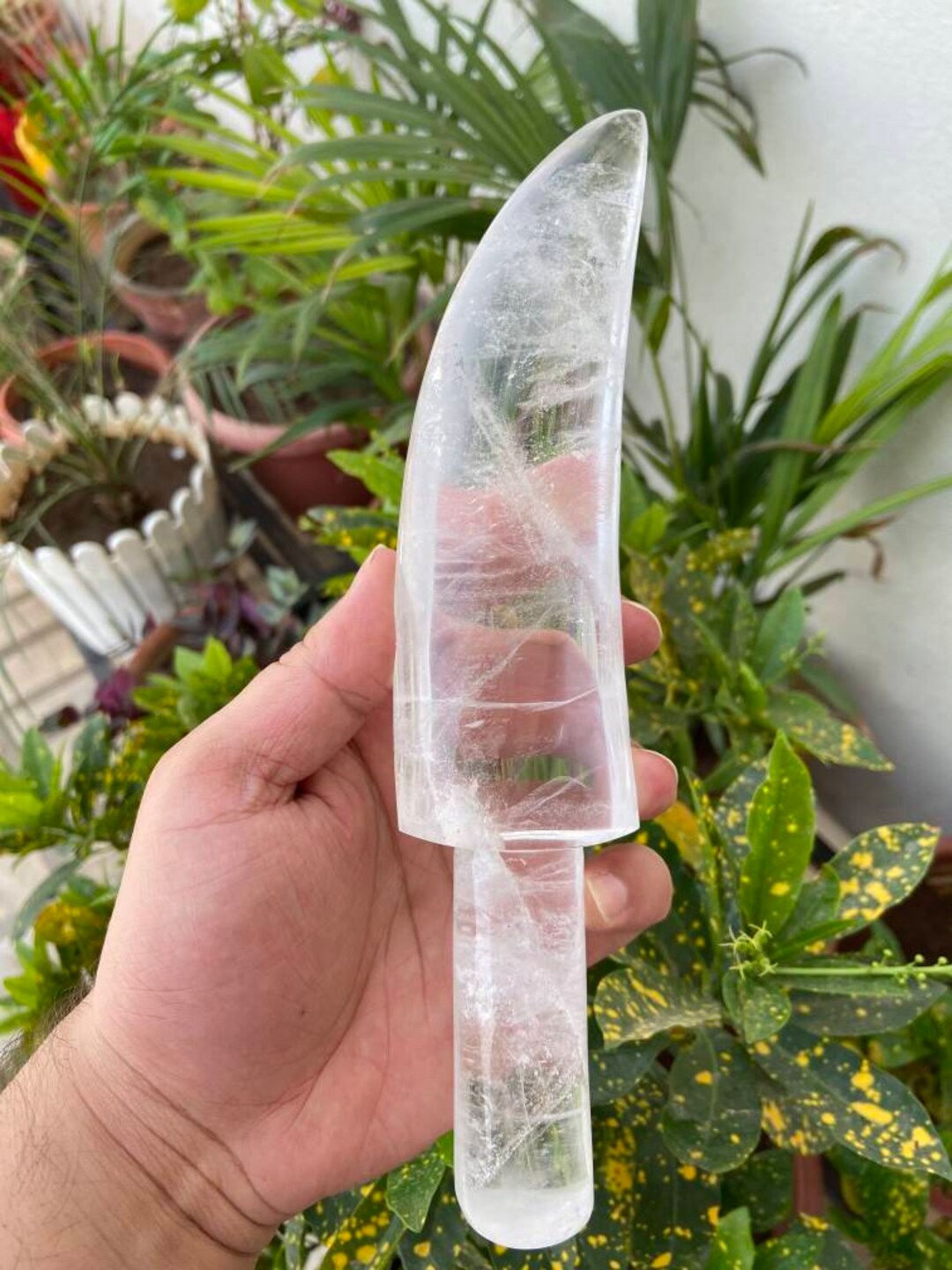 Clear Quartz Dagger Unique Gifts Gemstone Dagger Crystal Dagger Carved ...