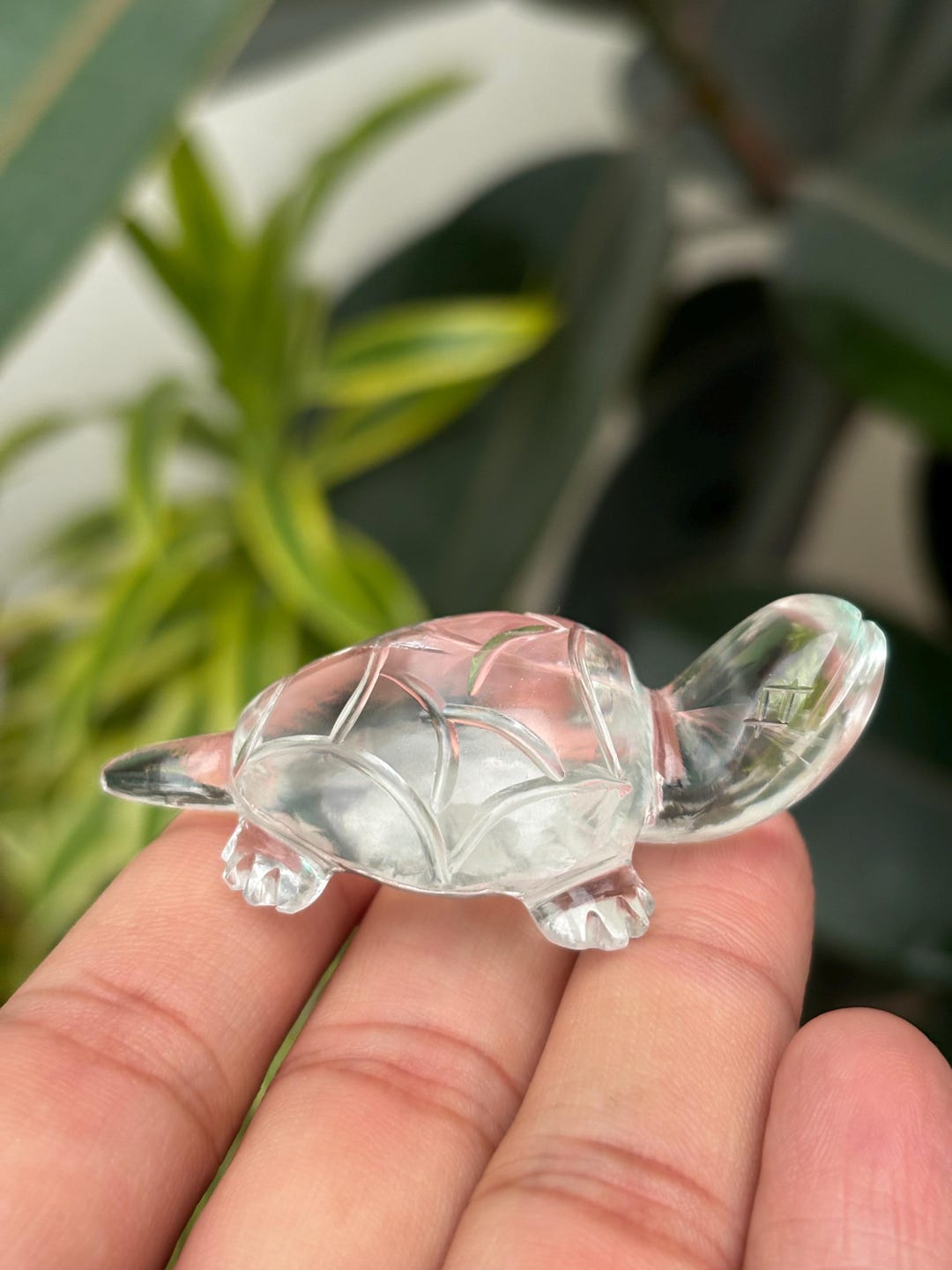 Mini Clear Quartz Turtle | 2.5 Inch Hand-carved Crystal Tortoise ...
