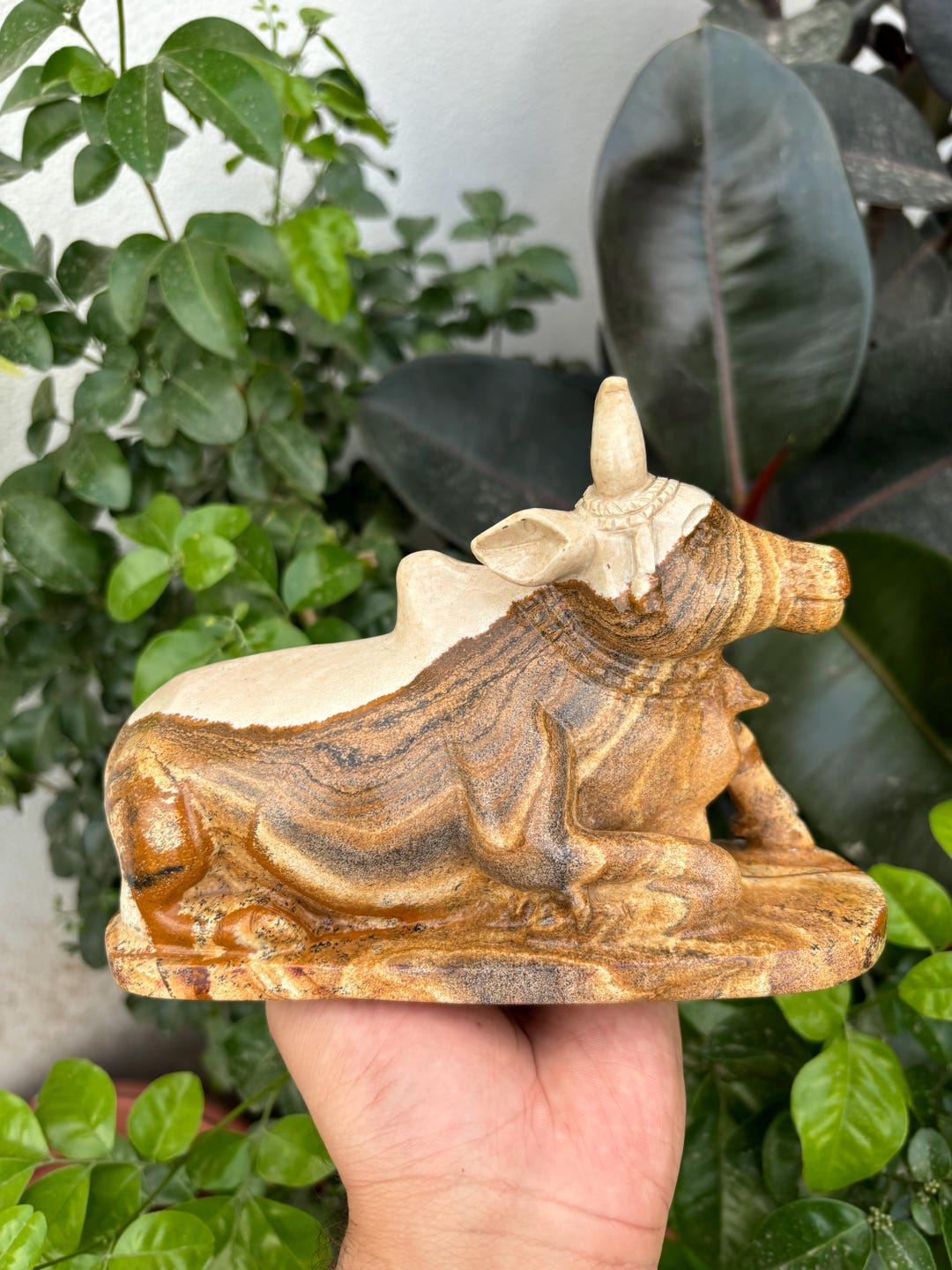 Nandi Statue- Nandi Idol- Gemstone Nandi- Good Luck Gifts- Nandi Cow ...