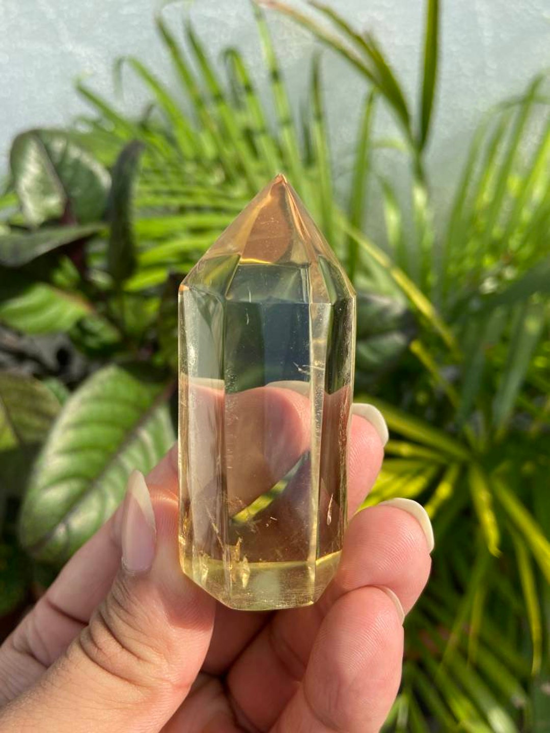 Hand Carved Citrine Crystal Point Tower | Natural Citrine Healing Stone ...