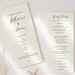 Minimalist Wedding Program Template 4x8 Slim Order of Service ...