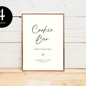 Cookie Bar Sign Template, Dessert Bar Sign, Wedding Cookie Table Sign ...