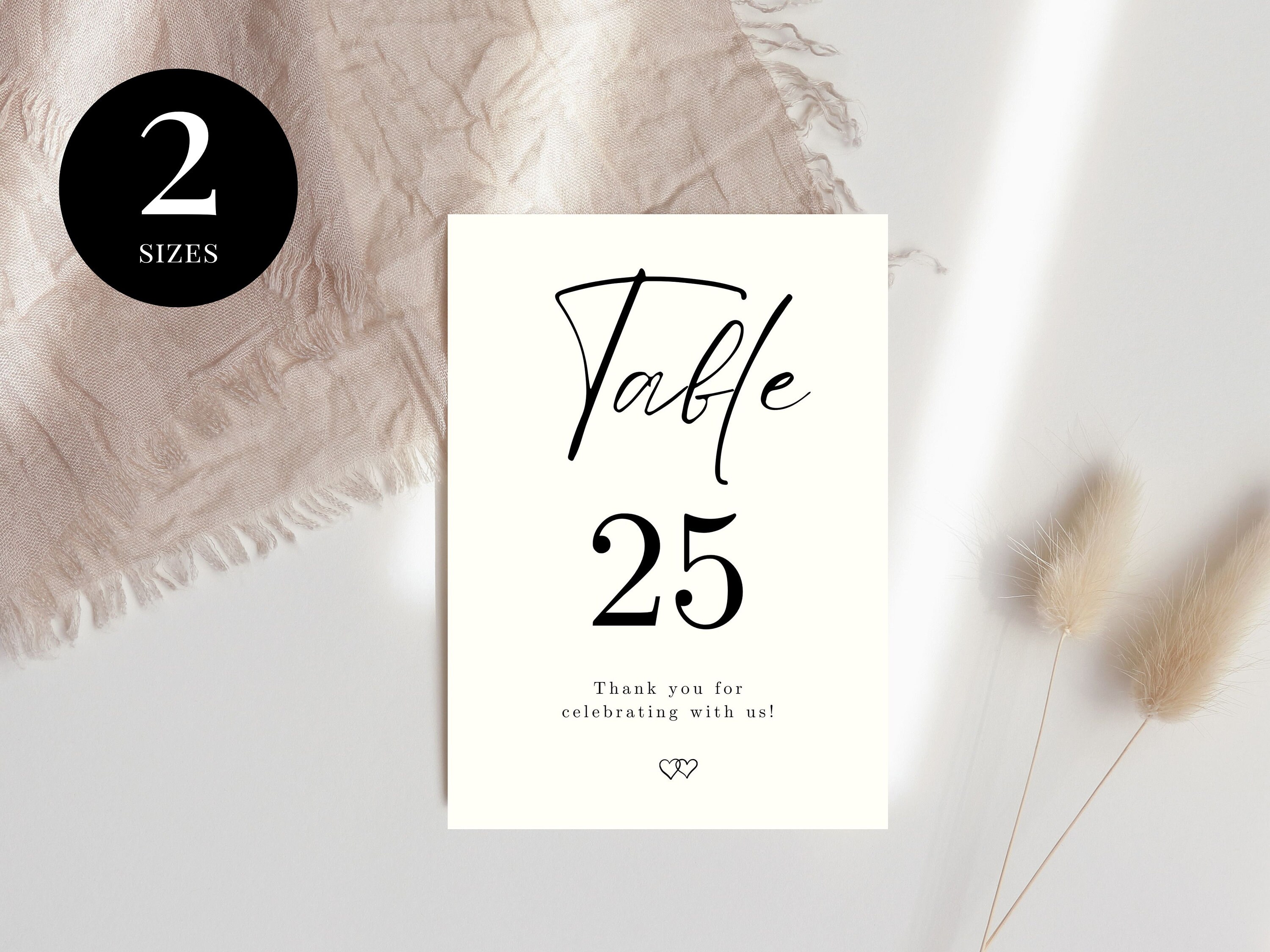 Table Numbers Printable, Wedding Table Numbers, Table Number Cards, 1 ...