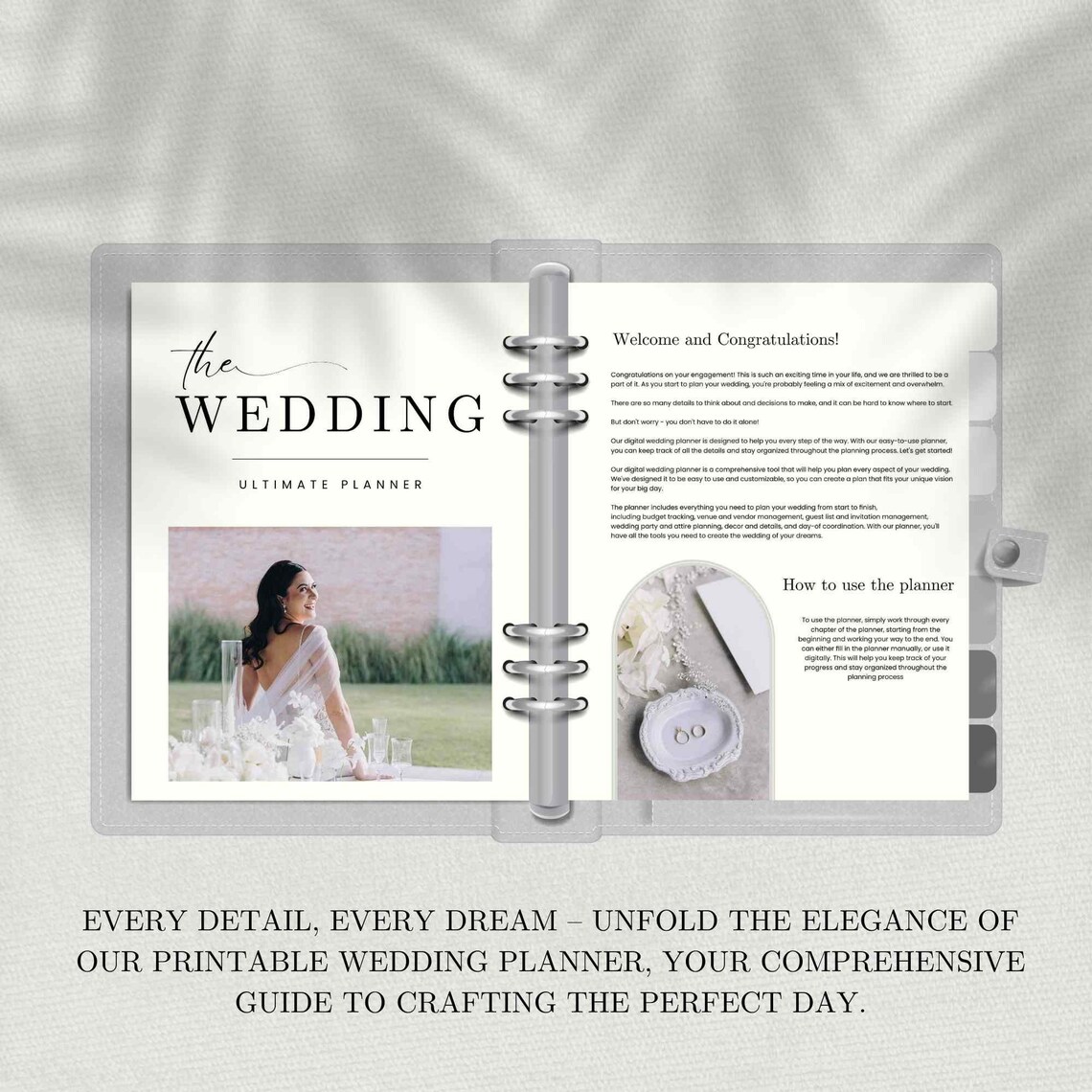 Printable Wedding Planner Binder, Wedding Planner Printable Binder ...