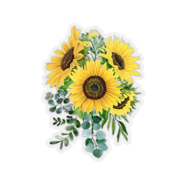 Sunflower Wall Stickers - Etsy