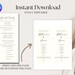 Minimalist Wedding Program Template 4x8 Slim Order of Service ...