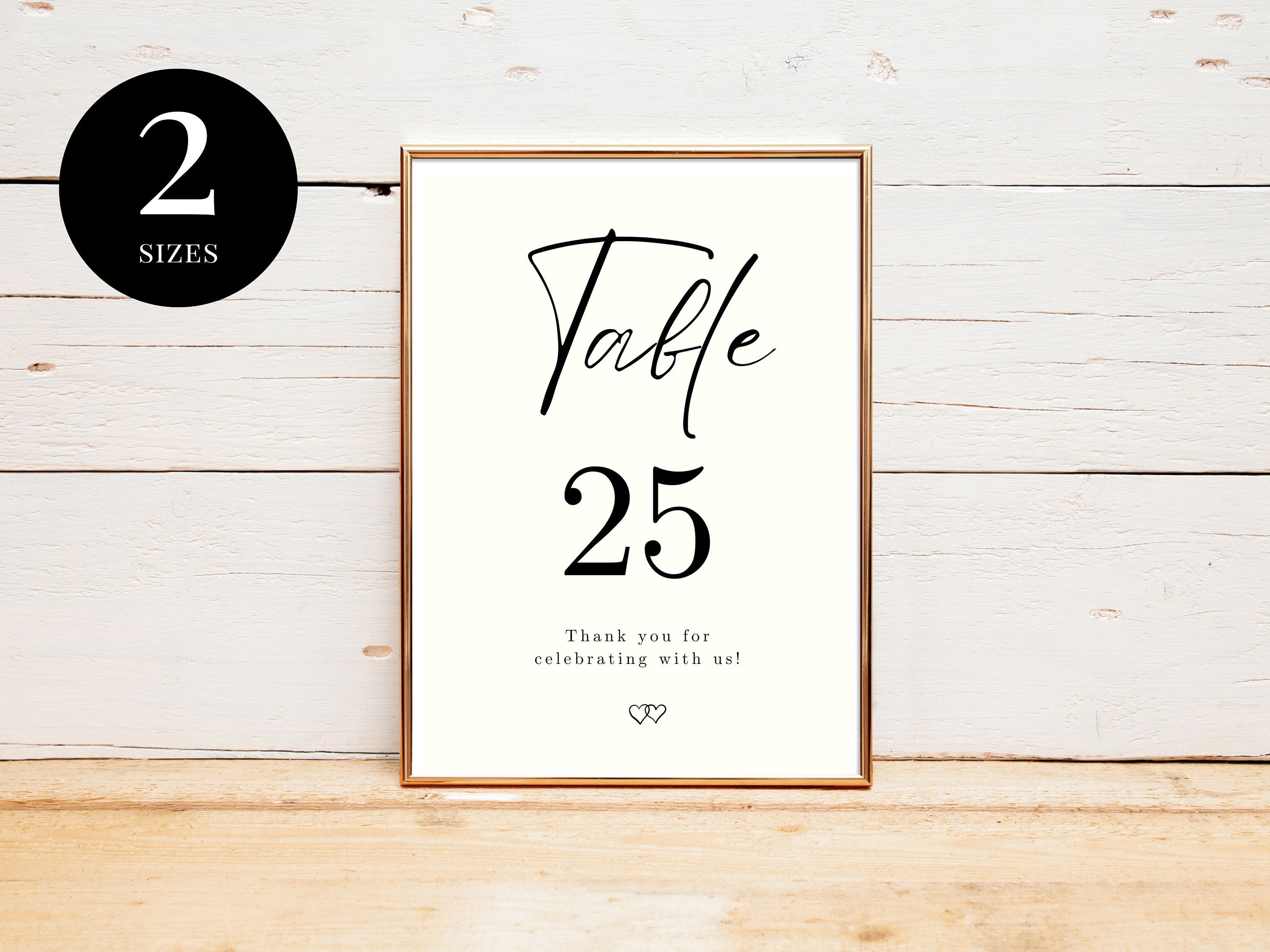 Table Numbers Printable, Wedding Table Numbers, Table Number Cards, 1 ...