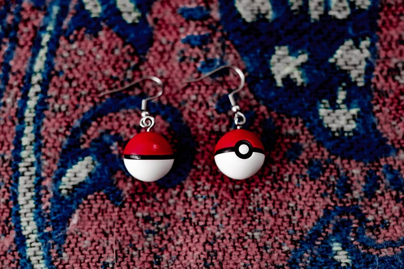Pokeball Earrings Pokemon Earrings - Etsy