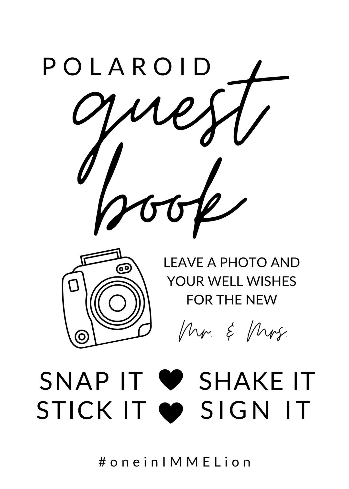 Customizable Polaroid Guest Book Sign Wedding Photo Guest - Etsy