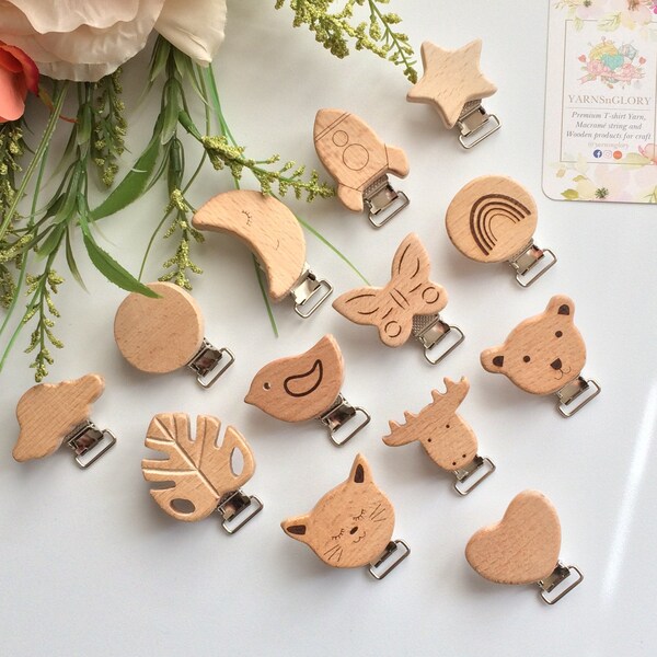 Wood Pacifier Clip - Etsy