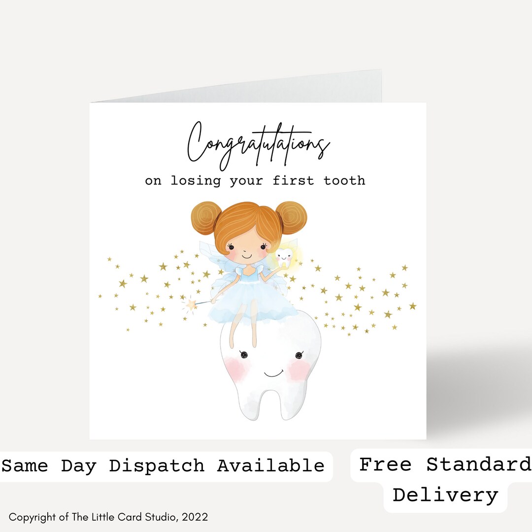 Congratulations on Losing Your First Tooth, Toothfairy Card - Etsy
