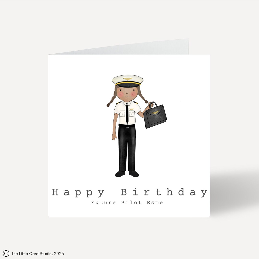 Happy Birthday Future Pilot, Pilot Personalised Card - Etsy UK