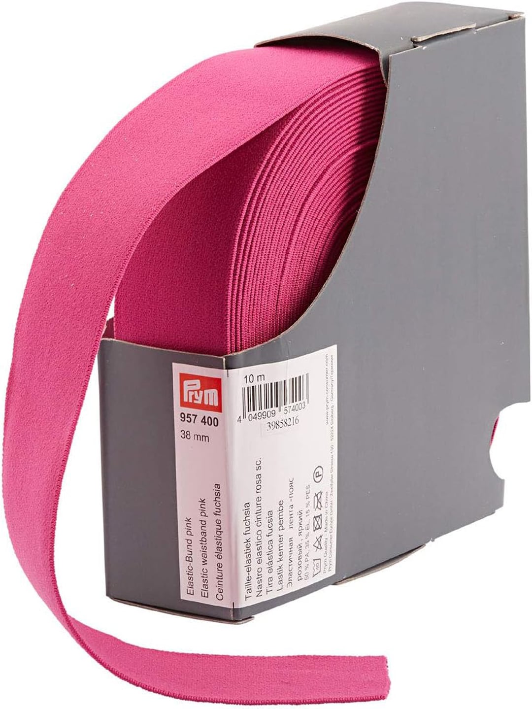 REMNANT 3.20 M - PRYM Elastic-waistband 38 Mm Pink SOLD BY THE METER ...