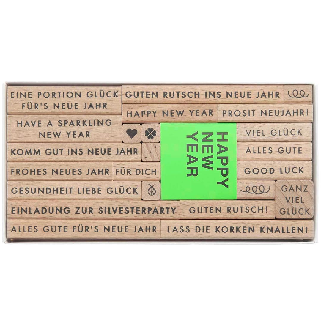 Rico Design Paper Poetry Stamp Set Happy New Year 24 Pieces - Etsy ...